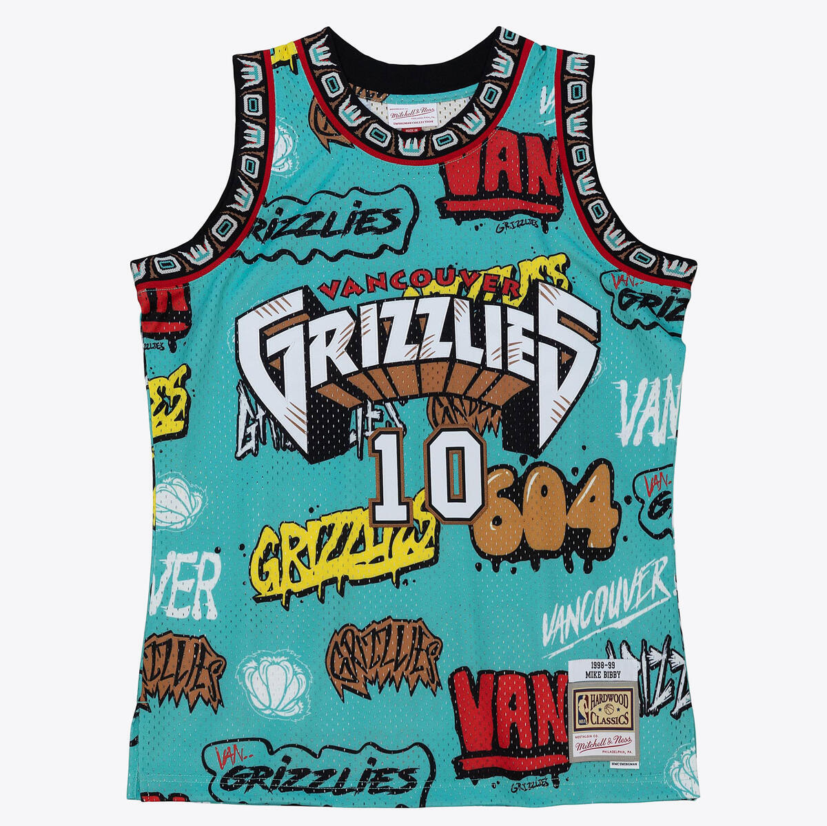 NBA SLAP STICKER SWINGMAN JERSEY GRIZZLIES 1998 MIKE BIBBY - Teal ...
